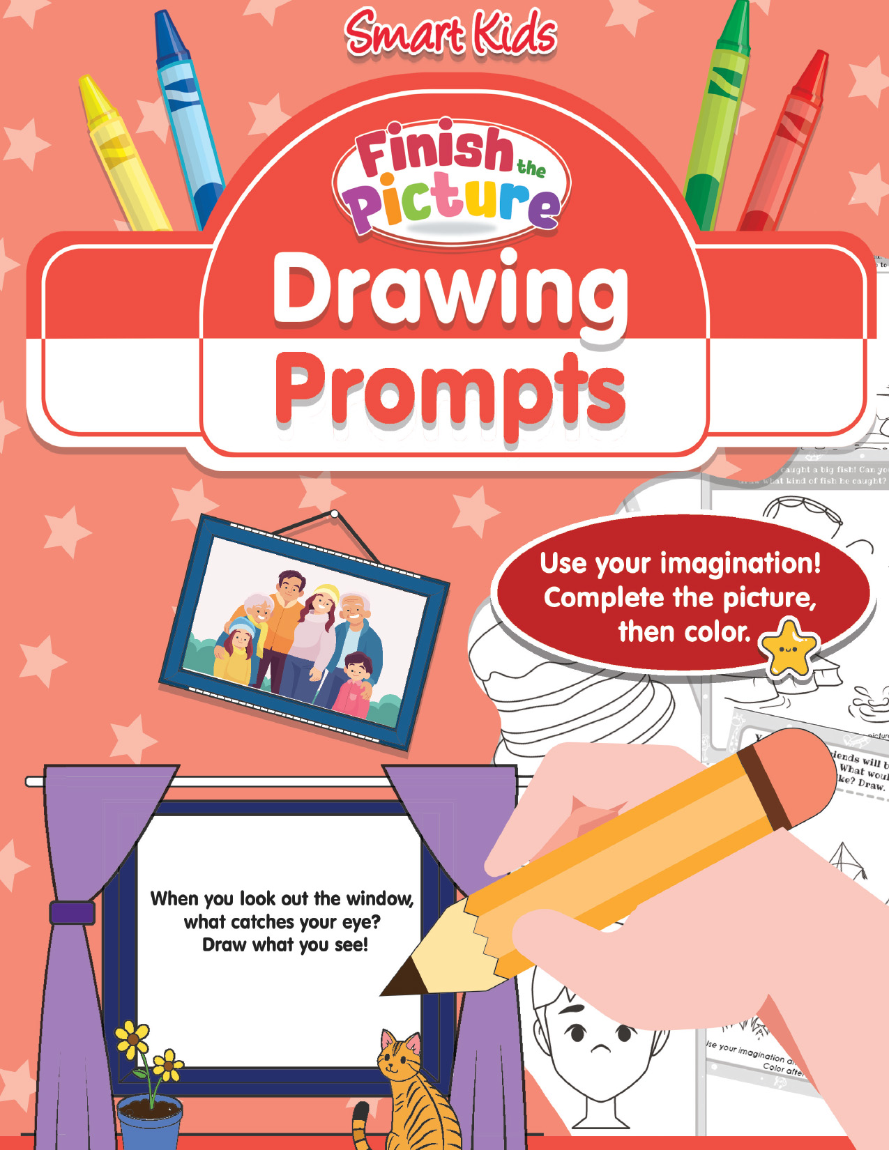 Learning is Fun. SMART KIDS FINISH THE PICTURE-DRAWING PROMPTS